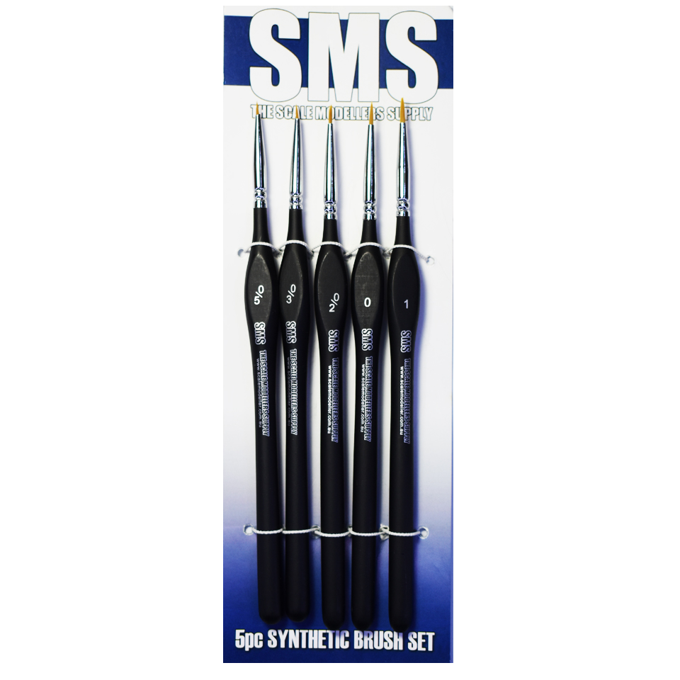 SCALE MODELLERS SUPPLY SYNTHETIC BRUSH SET 5PC - Tooltime Online